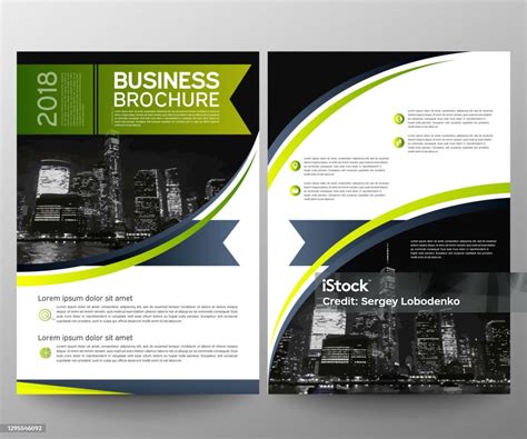 비즈니스 브로셔 전단지 디자인 템플릿 연례 보고서 리플렛 커버 프리젠 테이션 추상적 기하학적 배경 현대 간행물 포스터 잡지 A4 크기의 레이아웃 설정 녹색 벡터 Eps10