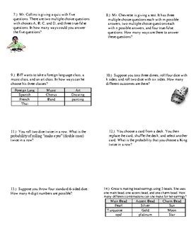 Fundamental Counting Principle Notes By M T Set TPT