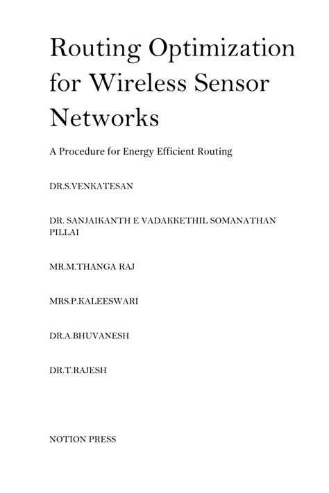 Pdf Routing Optimization For Wireless Sensor Networks A Procedure