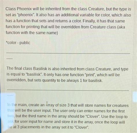 Solved In The Main Create An Array Of Size That Will Chegg