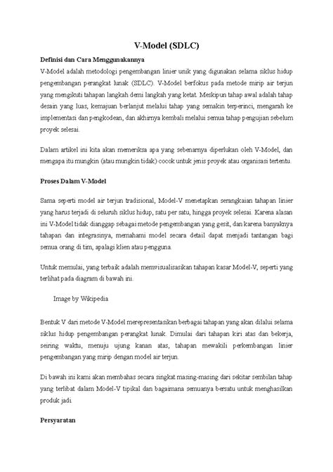 V Model Sdlc V Model Sdlc V Model Sdlc Definisi Dan Cara Menggunakannya V Model Adalah