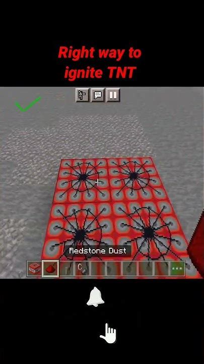 Right Way To Ignite Tnt In Minecraft Viral Youtubeshorts Minecraft