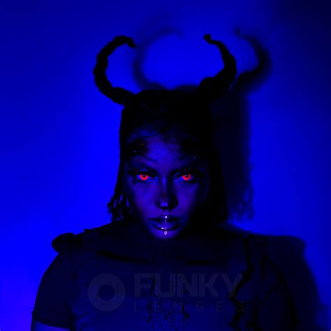 Lentes De Contacto Red Blind Para Cosplay Lentes De Colores Para Disfraces Diarios