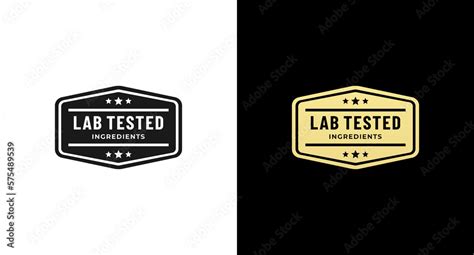 Simple Lab Tested Label Or Lab Testing Seal Vector Isolated On White