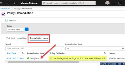 Enable Azure Resource Diagnostic Settings To Event Hub Using Azure Policy Charbel Nemnom Mvp