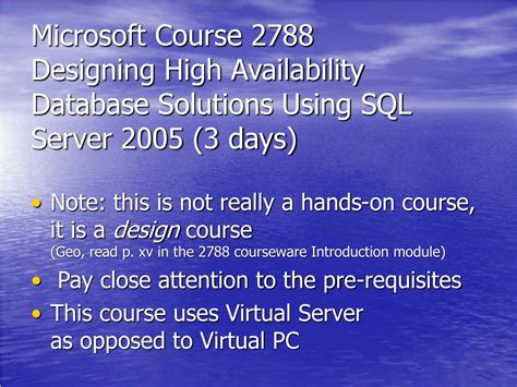 Ppt Sql Server 2005 And High Availability Powerpoint Presentation Id