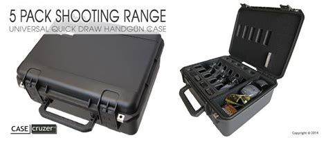 Shooting Range Universal 5 Pack Handgun Case