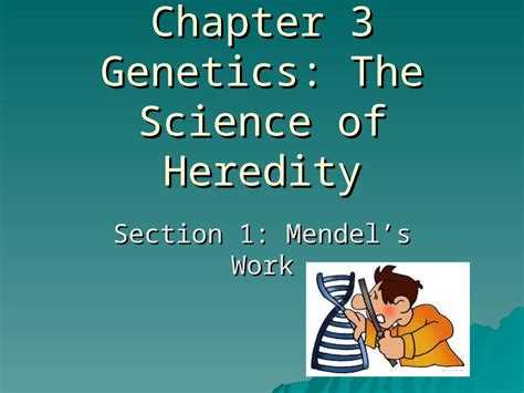 Ppt Chapter 3 Genetics The Science Of Heredity Section 1 Mendels