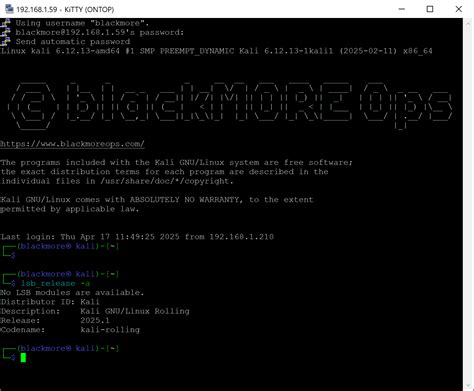 Kali Linux Without GUI BlackMORE Ops