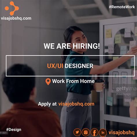 NEW OPENING FOR A UX UI DESIGNER WORK IS REMOTE