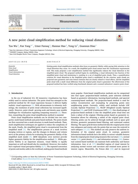 Pdf A New Point Cloud Simplification Method For Reducing Visual