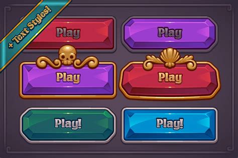 Fantasy Game Button Maker Graphics 11 花瓣网