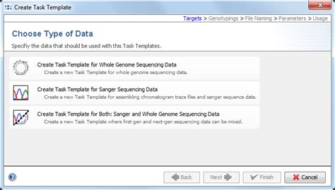 task template creation wizard