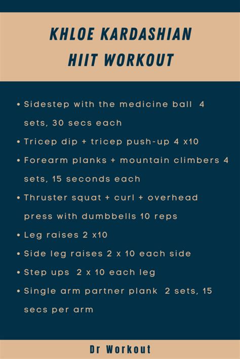 Khloe Kardashians Workout Routine Dr Workout