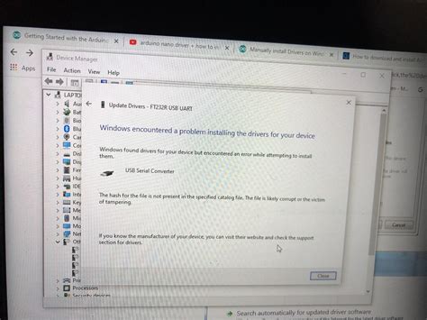 Windows Encountered A Problem Installing The Drivers For Your Device IDE X Arduino Forum