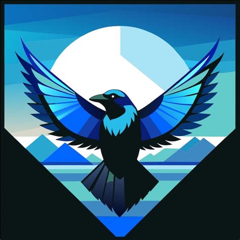 Premium Vector Crow Wing Vector Illustration Flat 2