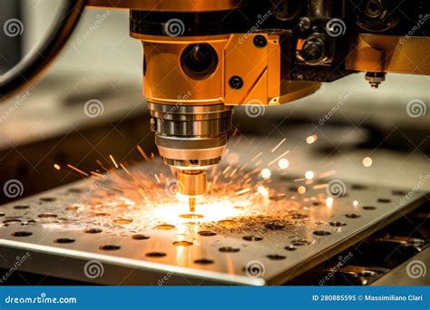 Cnc Machine Being Operated By A Robotic Arm Highlighting The Advanced Automation Technology