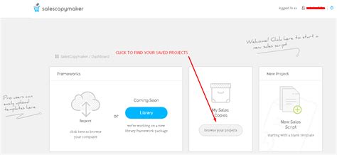 how to find my saved projects marketro llc support