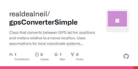Github Realdealneilgpsconvertersimple Class That Converts Between