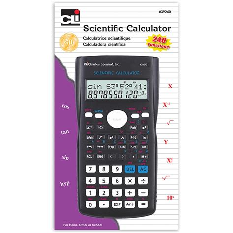 Scientific Calculator 12 Digit 240 Functions Chl39240 Charles Leonard Calculators