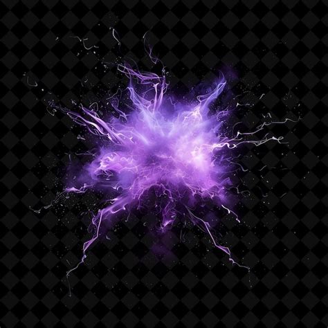 Monumental Explosion With Shadowy Tendrils Spectral Entities Png Neon Effect On Dark Background