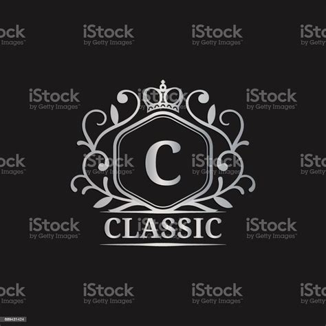 벡터 모노 그램 아이콘 템플릿입니다 호화 스러운 편지 디자인입니다 크라운 호텔 등에 대 한 일러스트와 함께 우아한 빈티지 문자입니다 0명에 대한 스톡 벡터 아트 및 기타