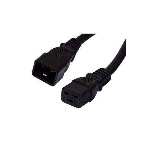 Server PDU Power Cord C20 To C19 20 A Black Length 15 Feet