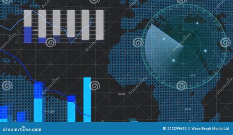 Animation Of Financial Data Processing And Scope Scanning Over World Map Stock Footage Video