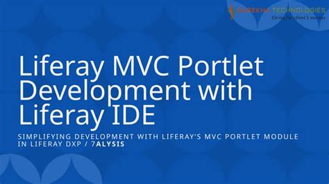 liferay mvc portlet development with liferay ide pptx web