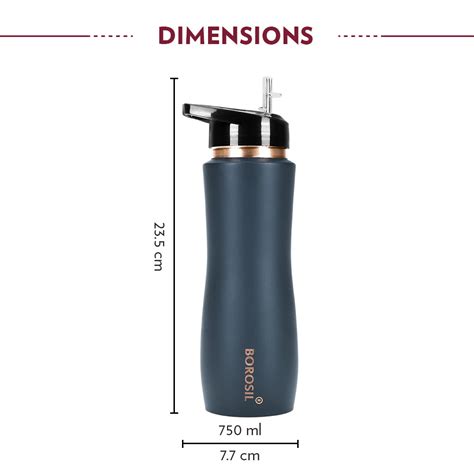 Borosil Sipper Copper Bottle Grey 750 Ml At Best Price Online In India