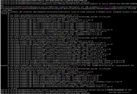 oceanbase重启后提示Failed to connect oceanbase ce OceanBase 技术问题 社区问答 OceanBase社区 分布式数据库