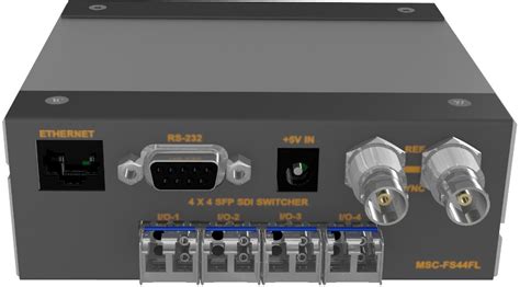 Matrix Switch Msc Fs44fl 4x4 Fiber Optic 3g Sdi Mini Switcher With