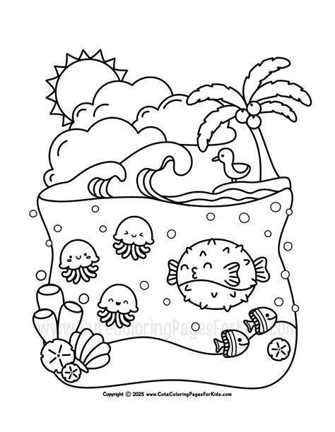 Ocean Coloring Pages Free Pdf Printables Coloring Feel