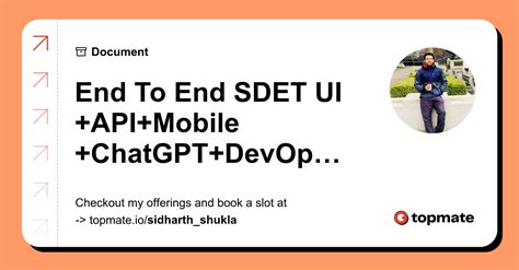 end endautomationsdet api ui mobile devops chatgpt with sidharth shukla