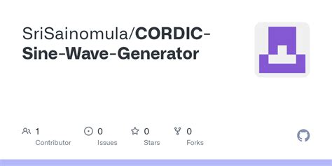 Github Srisainomulacordic Sine Wave Generator
