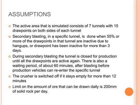 Optimization Of An Autonomous Vehicle Dispatch System In An Underground Mine Ppt