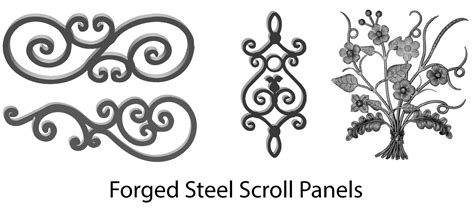 Forged Steel Scroll Panels Stock Design Forged Steel Scroll Panels Stock Design