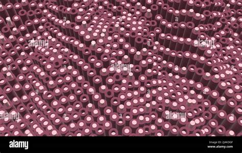 Background Of Animated Tubes Creating Colorful Wavy Texture Seamless Loop Motion Up And Down