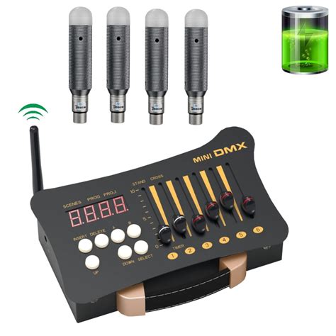 Dmx512 Controller Disco Light Controller 1pcs Dmx512 Controller 4pcs Charging Receiver Applied