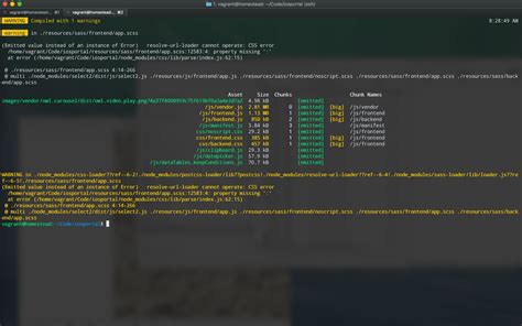 Nodejs Fresh Laravel Homestead 801 Npm Run Dev Fails To Compile