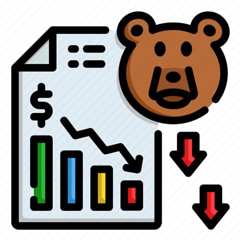 Bear Market Investment Stock Down Arrow Decrease Icon Download