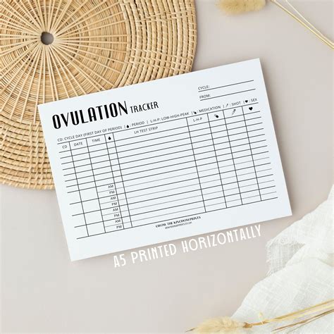 Ovulation Tracker Printable Ovulation Strip Tracker Ovulation Journal Ovulation And Pregnancy