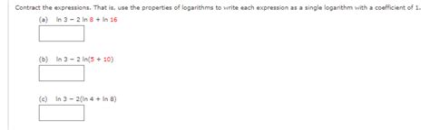 Solved Contract the expressions. That is, ﻿use the | Chegg.com