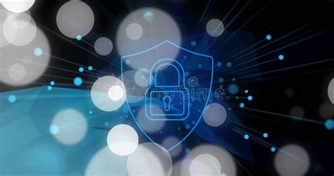 Animation Of White Spots Over Shield And Padlock Stock Video Video Of Video Global 308737825