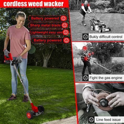 Cordless Weed Wacker Electric Grass Trimmer 21v 4 0ah
