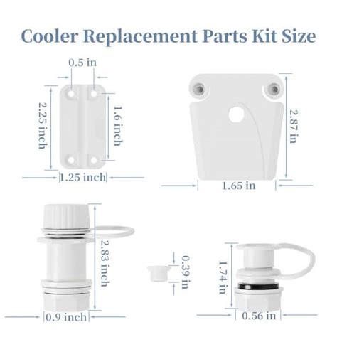 Angel Sar Cooler Replacement Parts Kit With Cooler Plastic Hinges