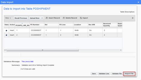 Purchase Order Importing Po Receipts