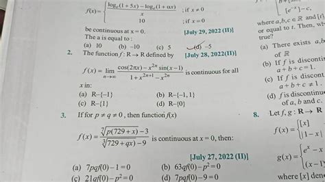 If For P Q 0 Then Function Fx 8 Let Fgr→r Fx3729qx −97p729