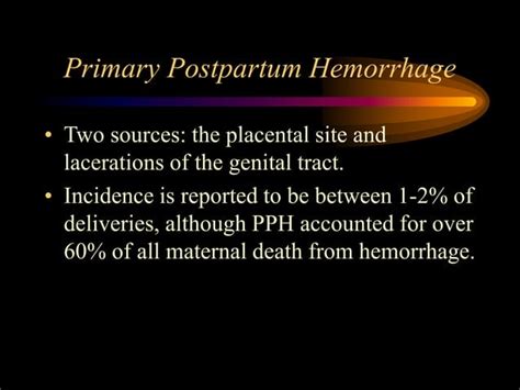 Pph Post Partum Haemorrhage Ppt