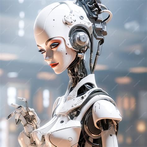 Premium Photo Humanoid Female Robot Skeleton